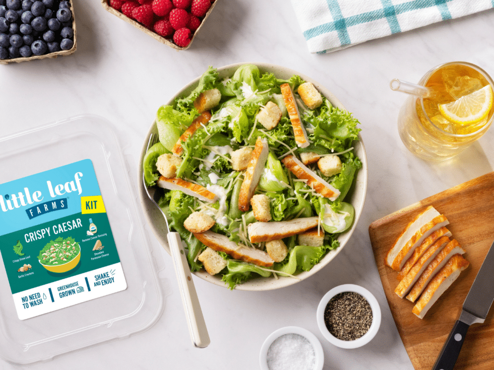 Crispy Caesar Salad Kit with Grilled Chicken - Little Leaf Farms