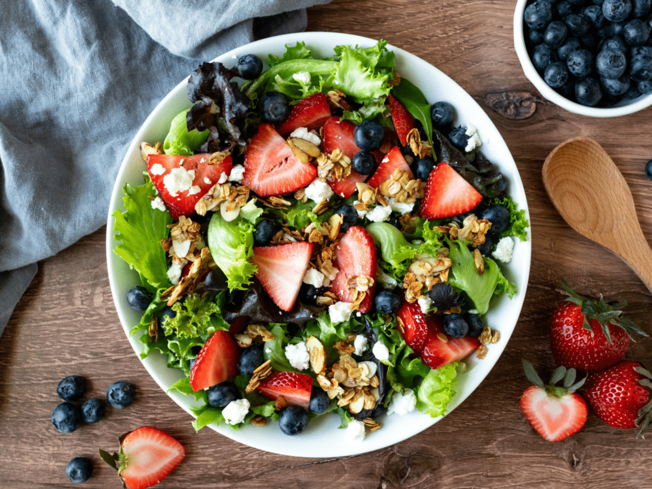 Berry and Almond Crunch Salad - Little Leaf Farms